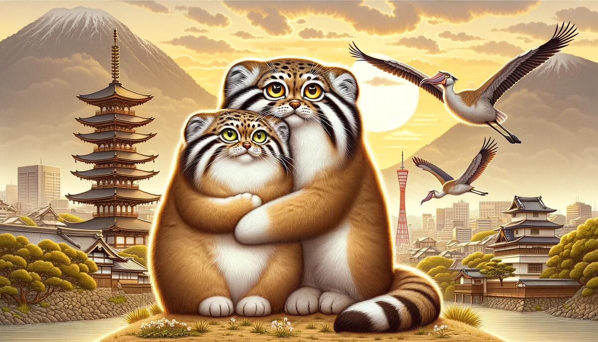 Pallas's cats in Kobe Animal Kingdom, Japan • Manulization - Pallas’s Cats